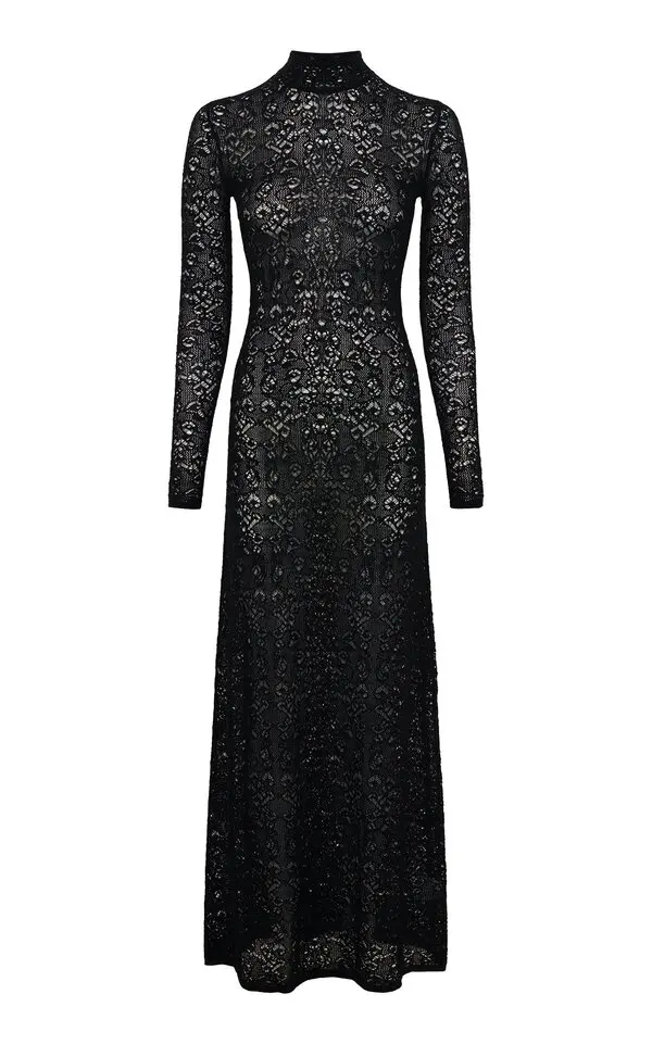Gabriela Hearst Anya Knit Maxi Dress In Merino Wool Cashmere - Black