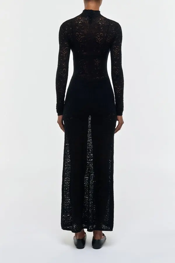 Gabriela Hearst Anya Knit Maxi Dress In Merino Wool Cashmere - Black