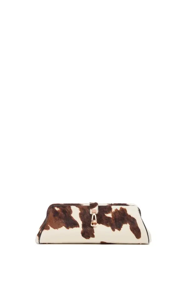 Gabriela Hearst Paola Clutch - Ivory/cognac Multi