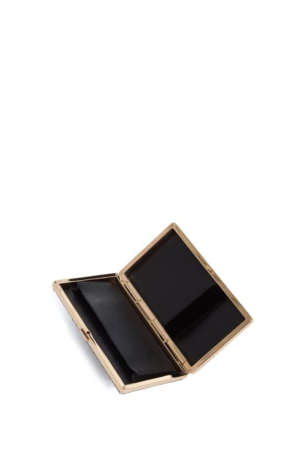 Gabriela Hearst Callas Snakeskin Clutch - Navy