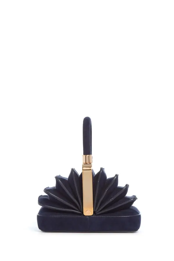 Gabriela Hearst Diana Bag In Suede - Navy