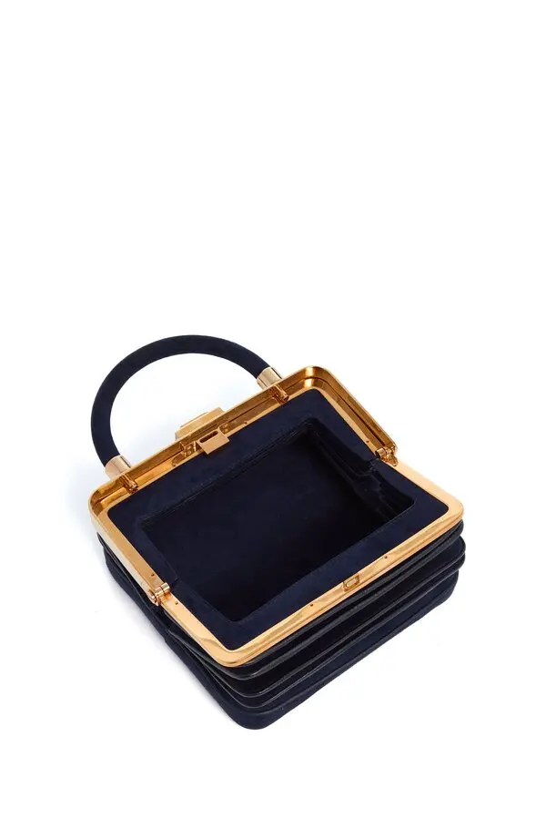 Gabriela Hearst Diana Bag In Suede - Navy