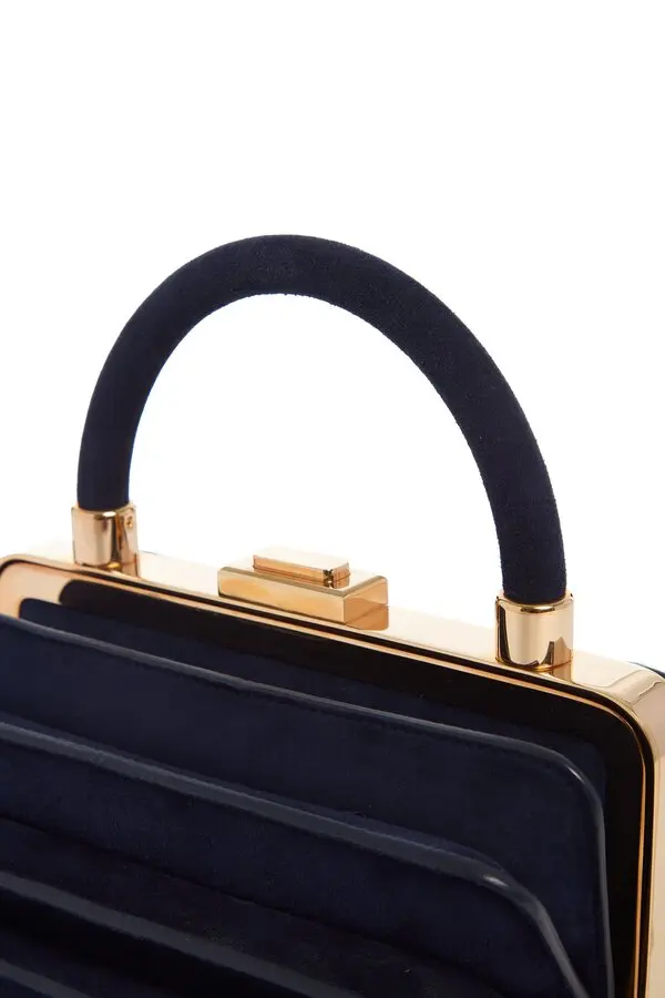 Gabriela Hearst Diana Bag In Suede - Navy