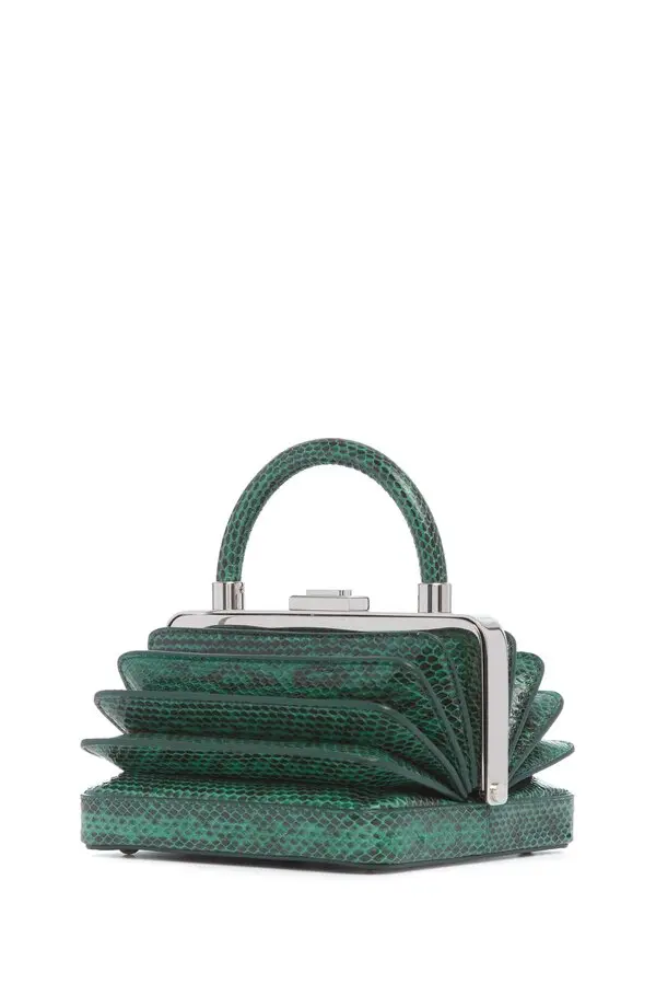 Gabriela Hearst Diana Bag In Snakeskin - Green