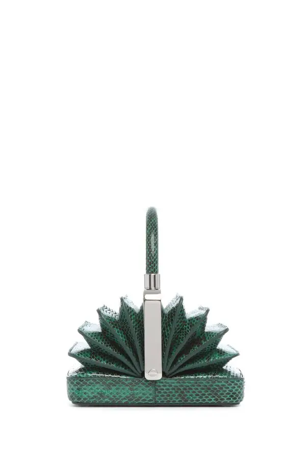 Gabriela Hearst Diana Bag In Snakeskin - Green