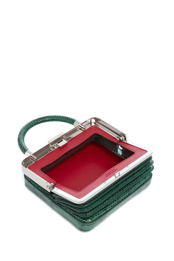Gabriela Hearst Diana Bag In Snakeskin - Green