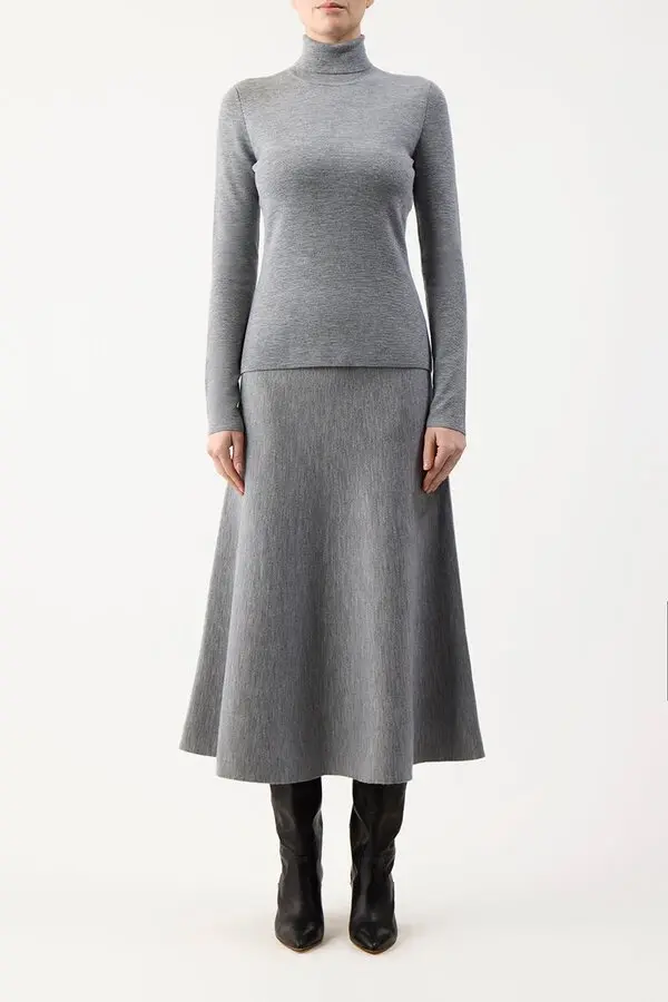 Gabriela Hearst May Knit Turtleneck - Heather Grey