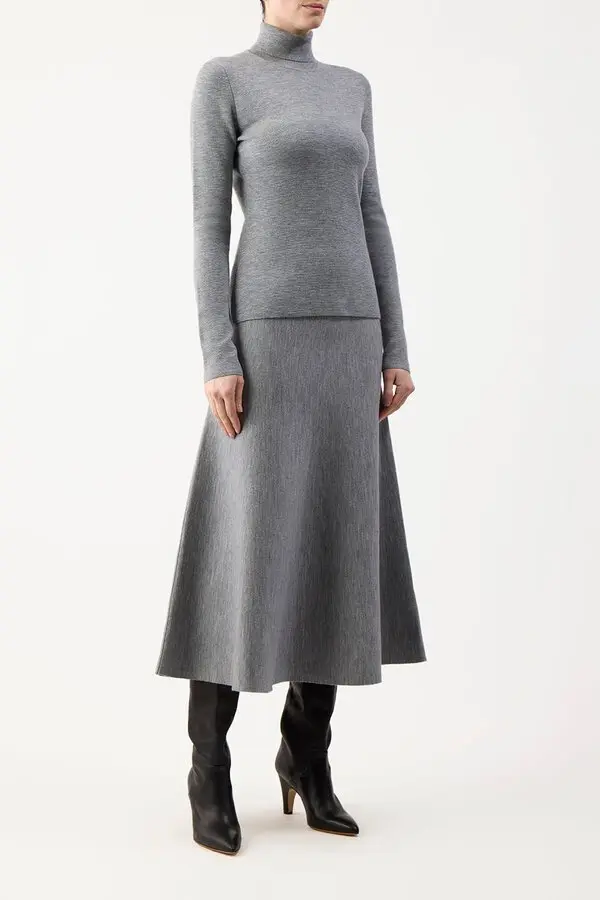 Gabriela Hearst May Knit Turtleneck - Heather Grey