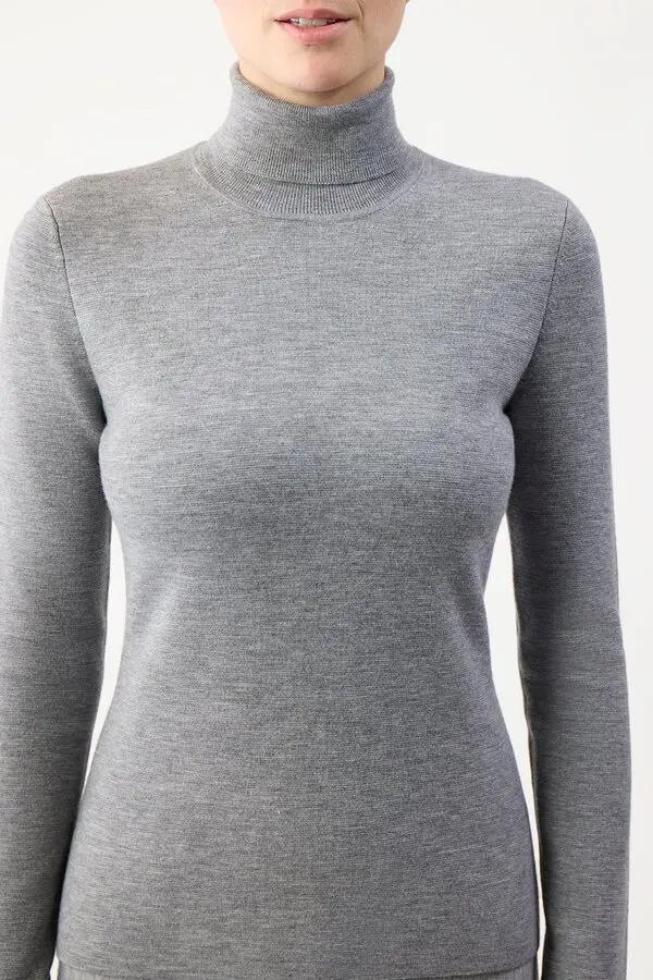 Gabriela Hearst May Knit Turtleneck - Heather Grey