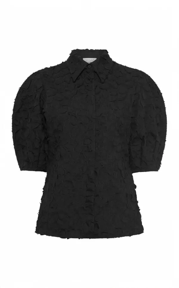 Gabriela Hearst Sansi Embroidered Linen Top
