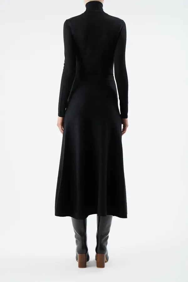 Gabriela Hearst Costa Knit Turtleneck In Cashmere Silk - Black
