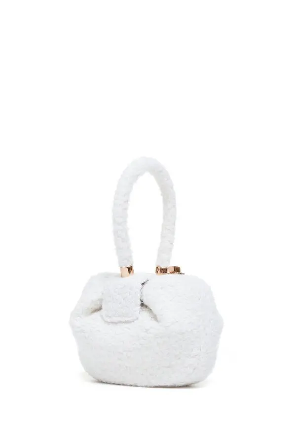 Gabriela Hearst Cashmere Boucle Demi Bag - Ivory