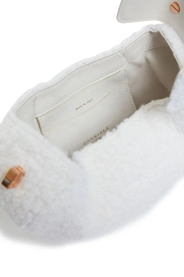 Gabriela Hearst Cashmere Boucle Demi Bag - Ivory