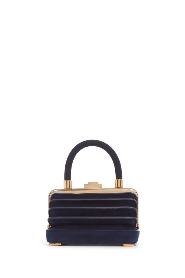 Gabriela Hearst Mini Diana Suede Bag - Navy