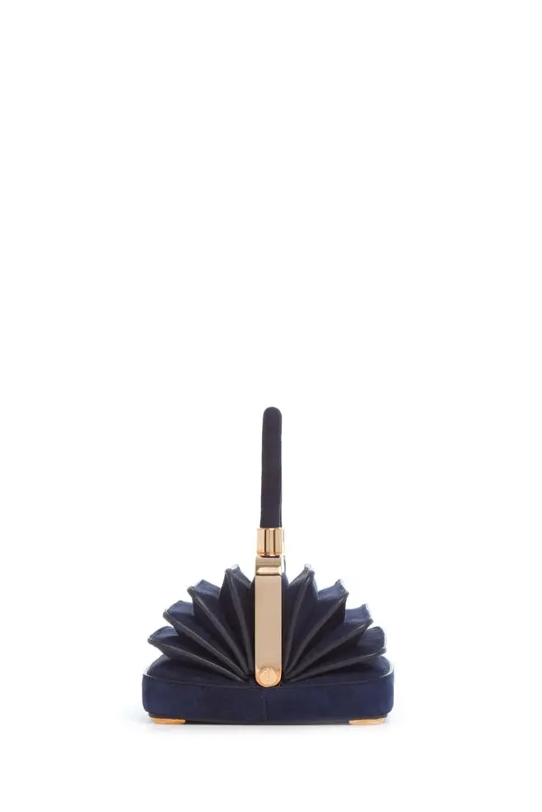 Gabriela Hearst Mini Diana Suede Bag - Navy