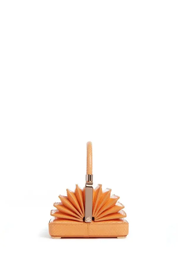 Gabriela Hearst Small Diana Snakeskin Bag - Fluorescent Orange