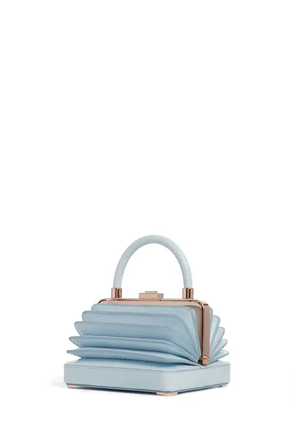 Gabriela Hearst Small Diana Snakeskin Bag - Light Blue