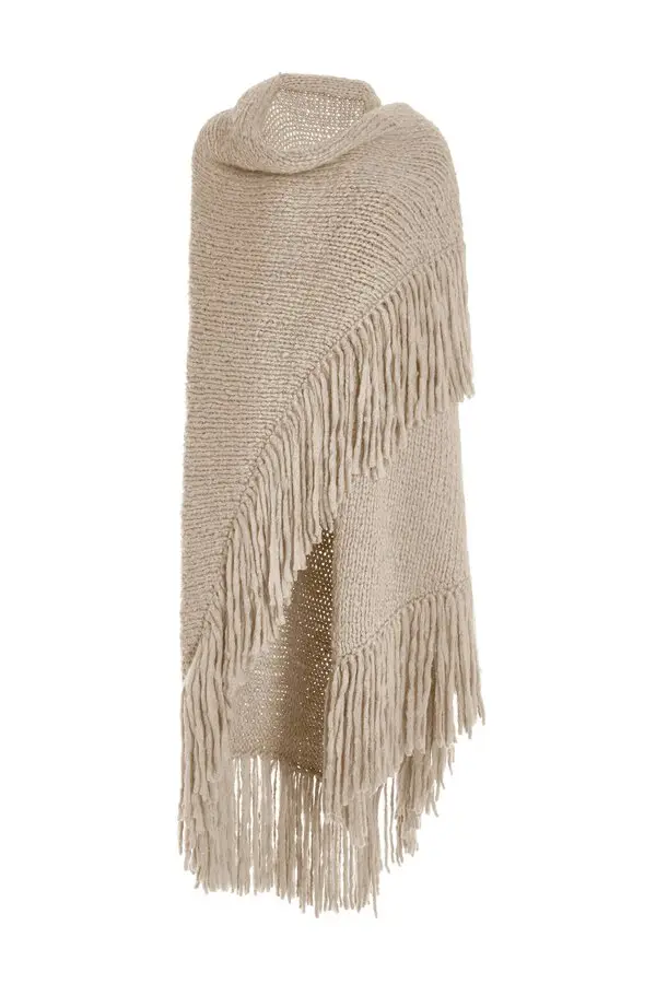 Gabriela Hearst Lauren Knit Wrap In Welfat Cashmere - Oatmeal