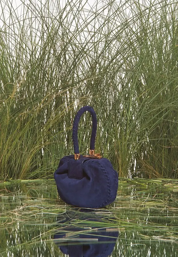 Gabriela Hearst Whipstitch Demi Bag - Navy
