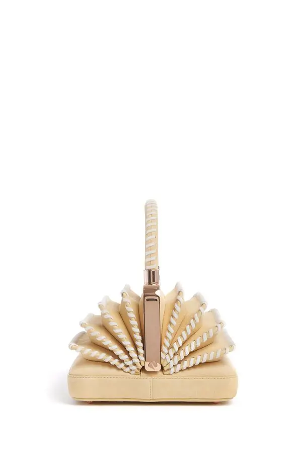 Gabriela Hearst Whipstitch Diana Suede Bag - Nude
