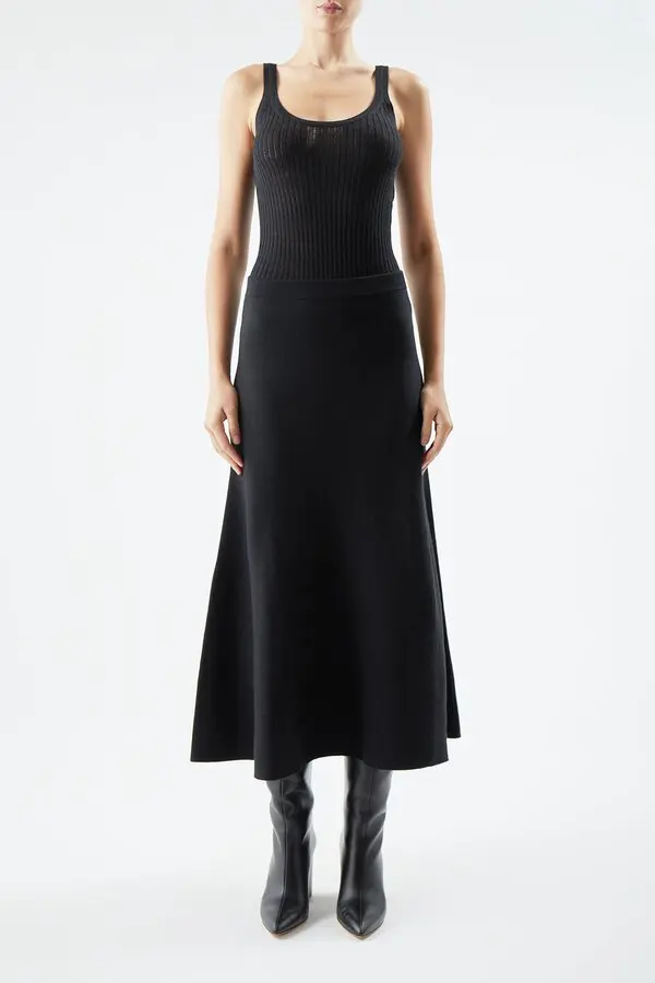 Gabriela Hearst Nevin Pointelle Knit Tank Top In Cashmere Silk - Black