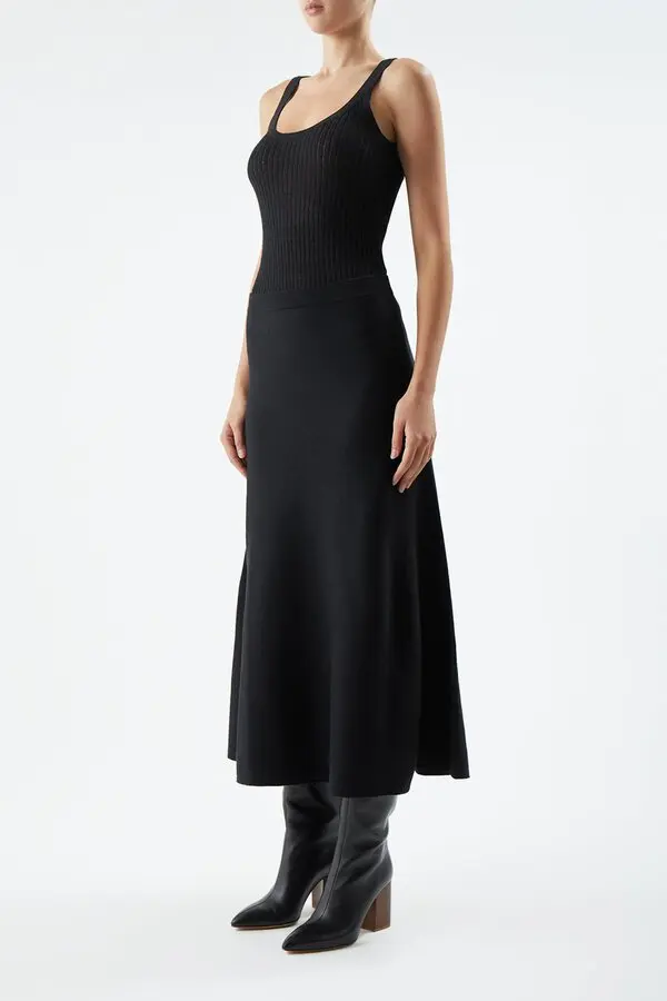 Gabriela Hearst Nevin Pointelle Knit Tank Top In Cashmere Silk - Black