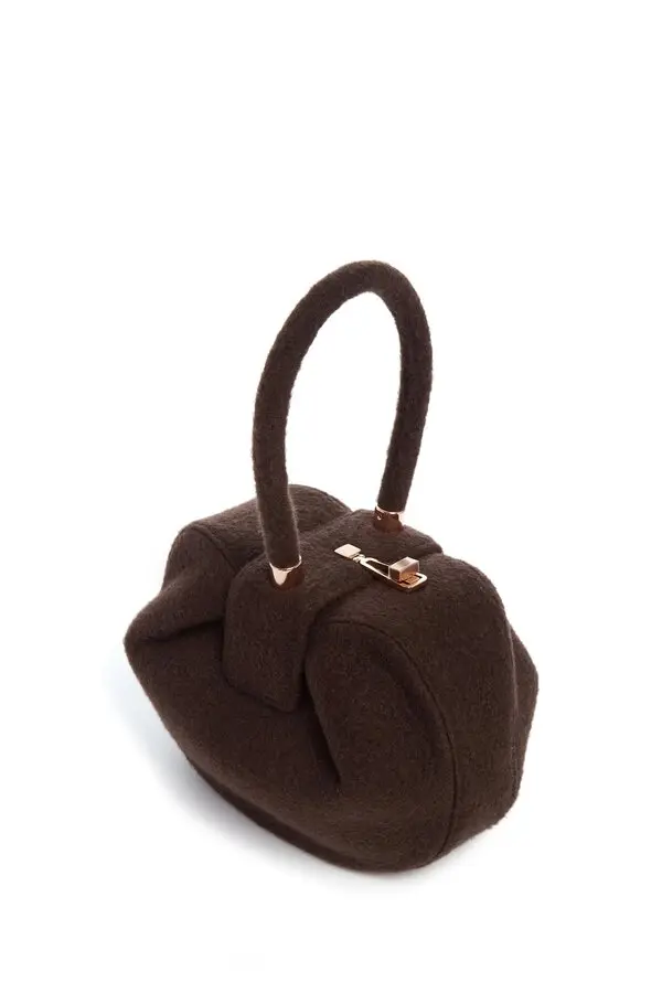 Gabriela Hearst Nina Bag In Cashmere Felt - Chocolate