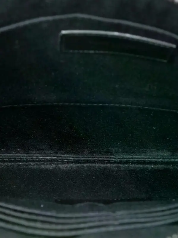 Saint Laurent 2020 Croc Embossed Leather Monogram Clutch Bag