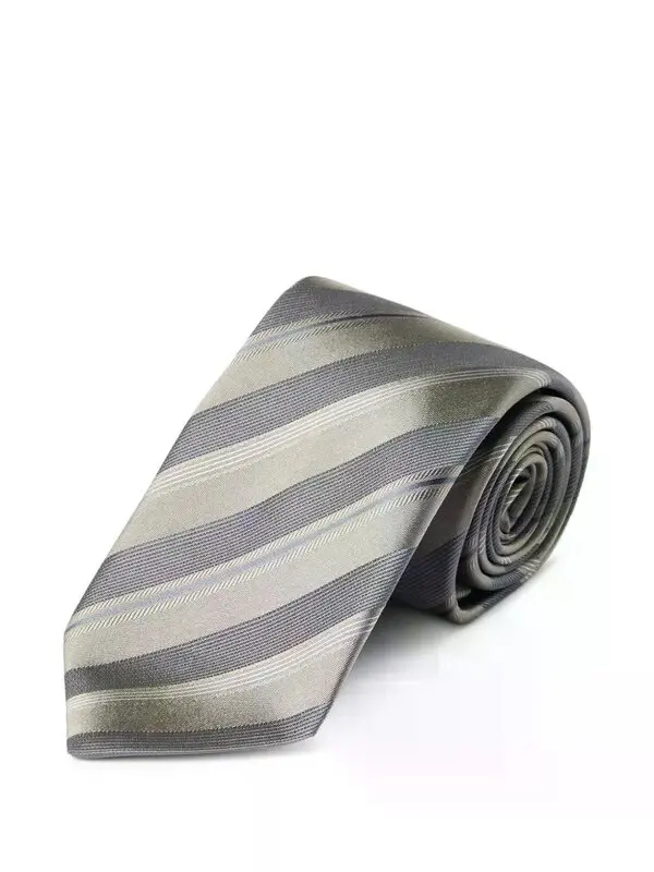 Brunello Cucinelli Striped Silk Neck Tie