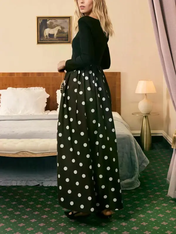 Sleeper Aurora Polka-dot Maxi Dress