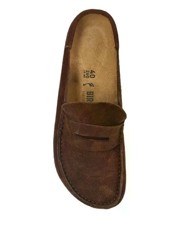 BIRKENSTOCK Naples Suede Mules - Brown
