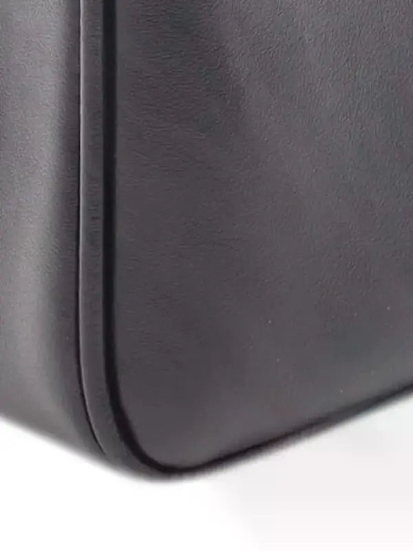 Fendi Leather And Coated Canvas Ff Squared Camera Crossbody Bag - Black