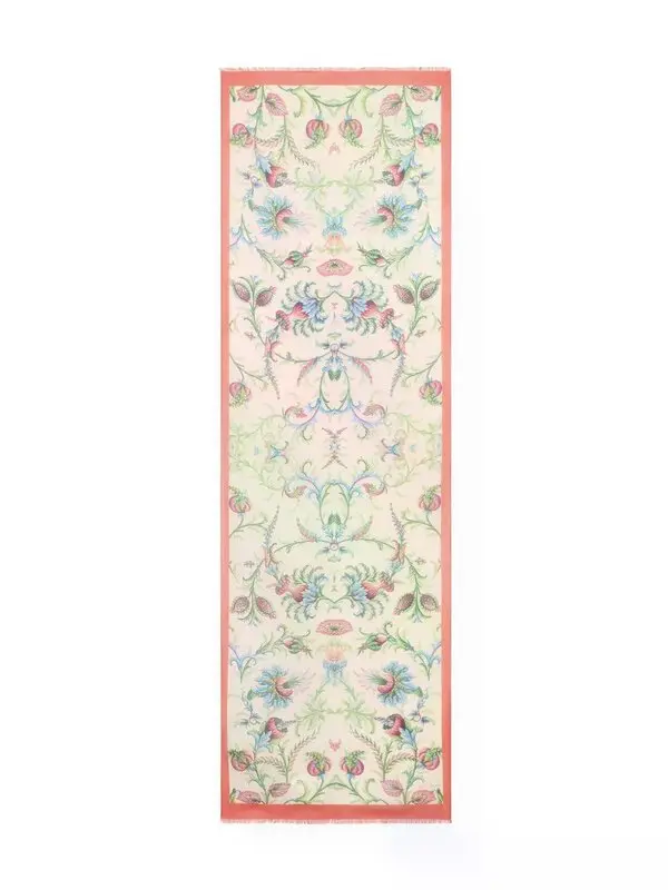 Etro Tosca Floral-print Scarf - Neutrals