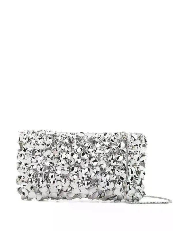 Simkhai Reese Beaded Chain-strap Clutch Bag - Silver