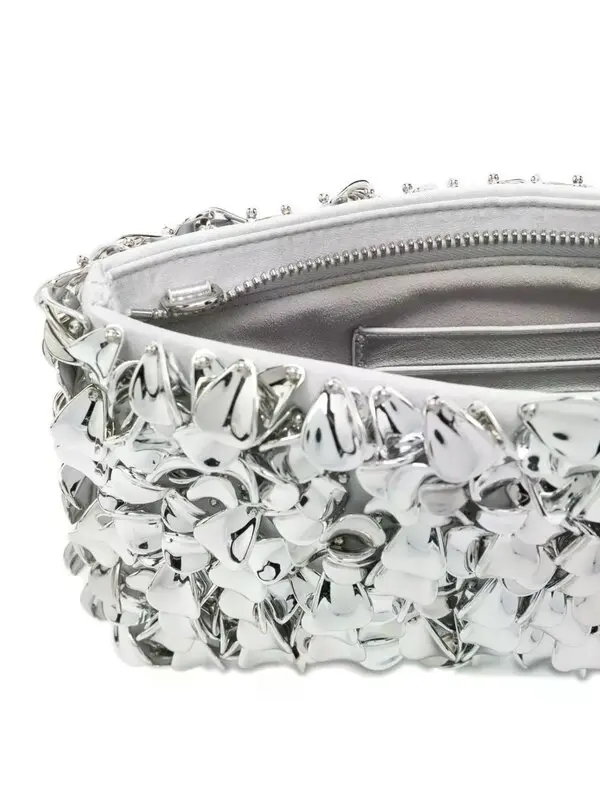 Simkhai Reese Beaded Chain-strap Clutch Bag - Silver