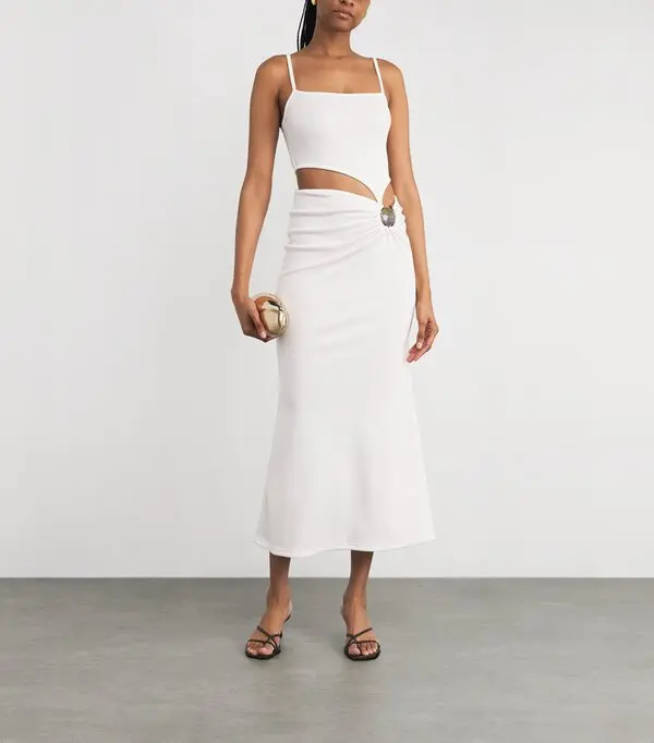 Christopher Esber Ribbed Cut-out Maxi Dress