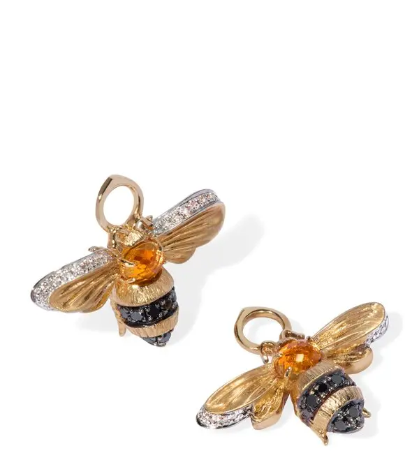 Annoushka Yellow Diamond And Citrine Bee Earring Drops - Gold