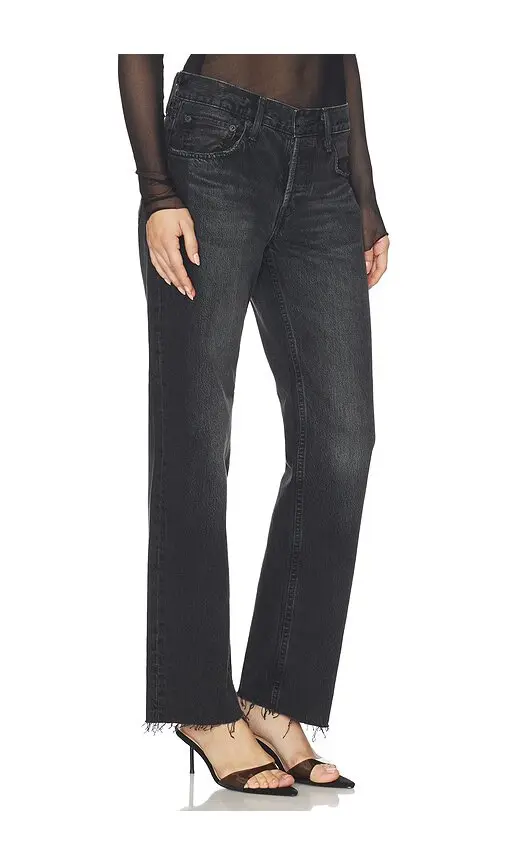 Moussy Vintage Glencoe Straight Low Jeans - Black