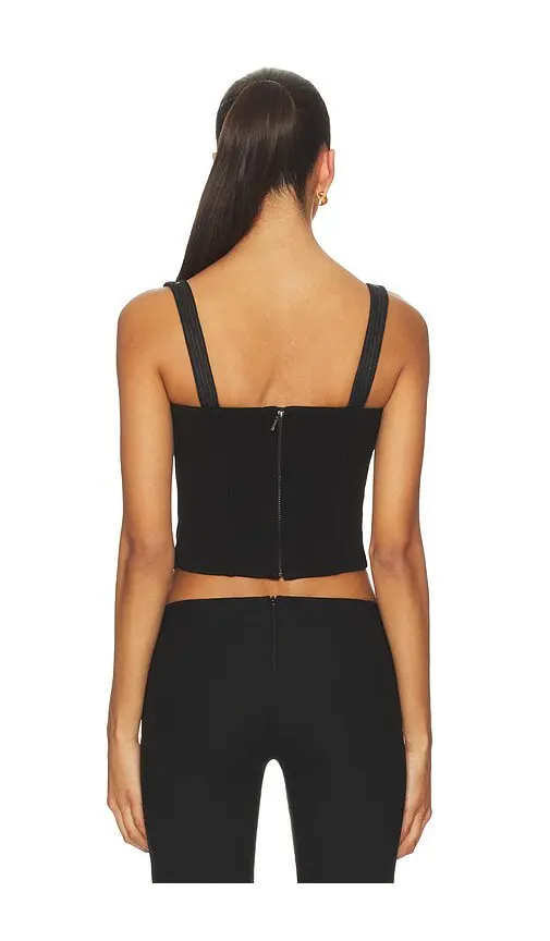 MARRKNULL Printed Pleated Corset Top