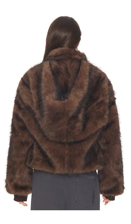 MARRKNULL Hooded Fur Coat
