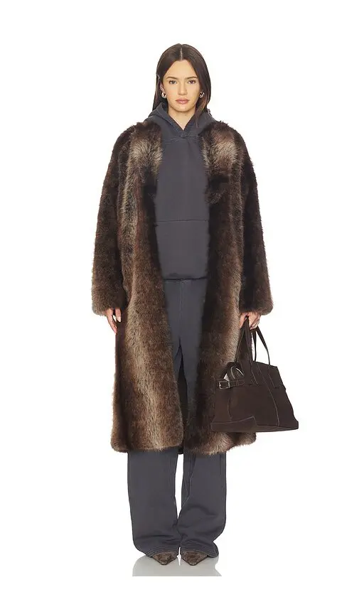Line & Dot Cairo Faux Fur Coat