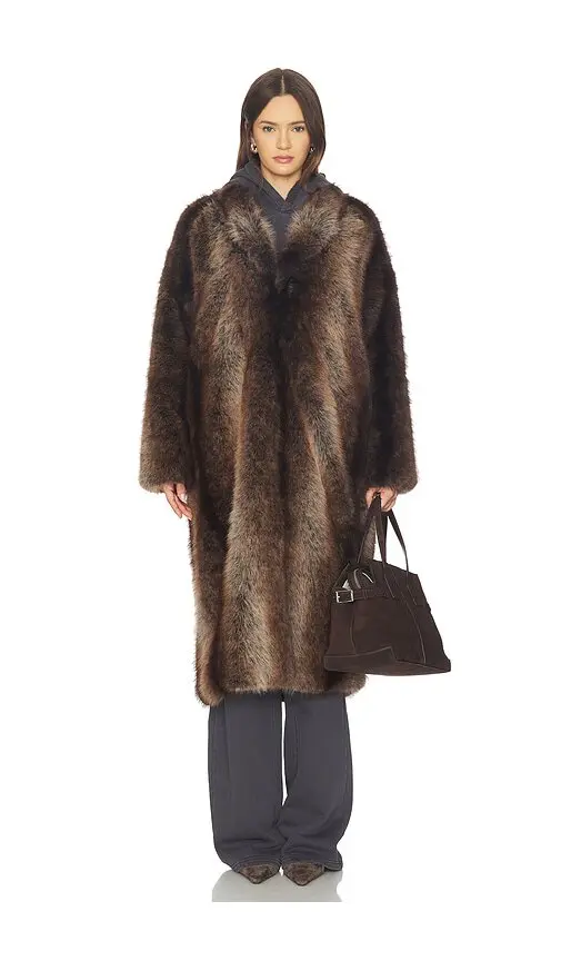 Line & Dot Cairo Faux Fur Coat