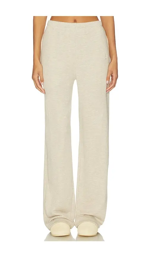Eterne Oversized Wide Leg Sweatpant - Heather Oatmeal