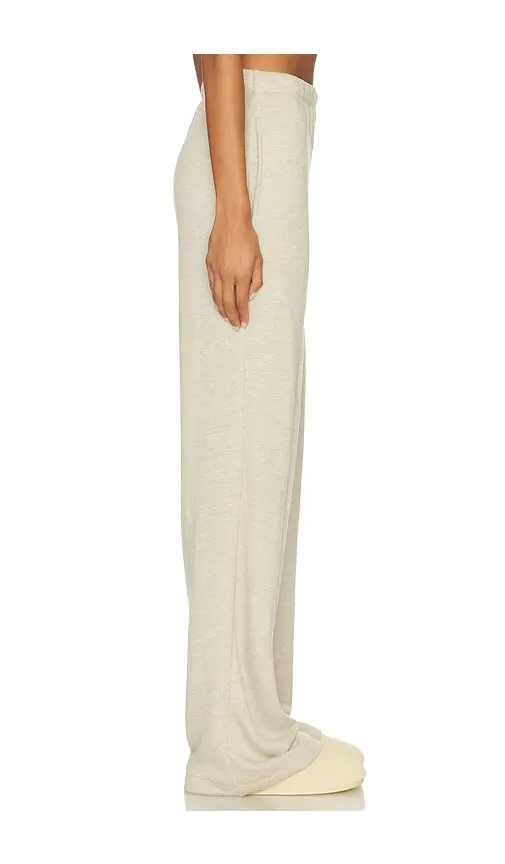 Eterne Oversized Wide Leg Sweatpant - Heather Oatmeal