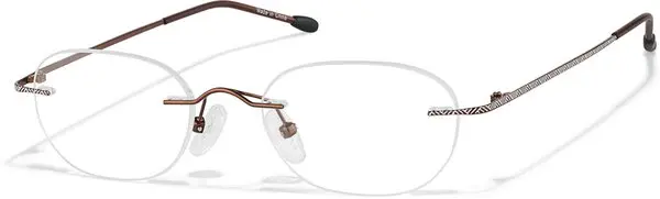 Zenni Oval Eyeglasses - Metallic Brown