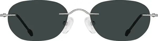 Zenni Oval Eyeglasses - Metallic Gray