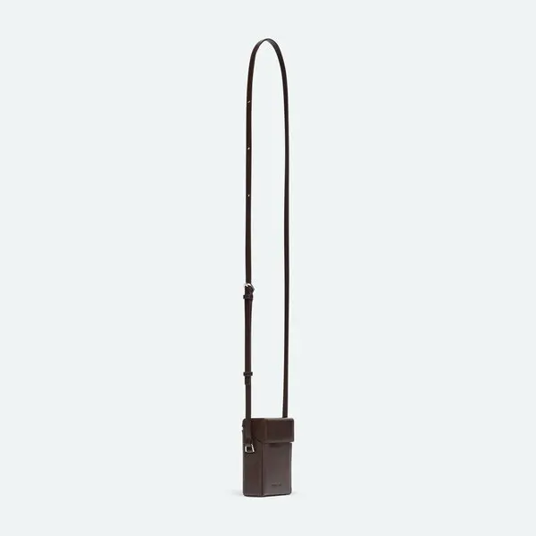 Helmut Lang Leather Mini Crossbody Bag - Mahogany