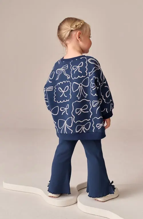 NEXT Printed Sweatshirt & Flared Leggings Set