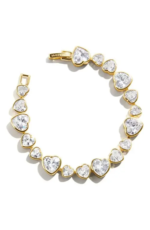 Baublebar Zadie Heart Tennis Bracelet - Clear/gold