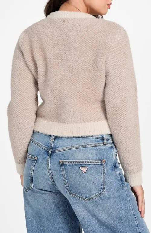 Guess Bow Jacquard Crop Sweater